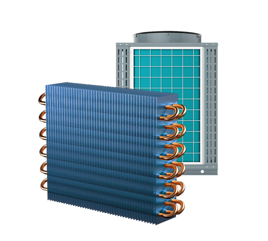 China Dinned Tube Heat Exchanger for Air Conditioner Heat Pump ...